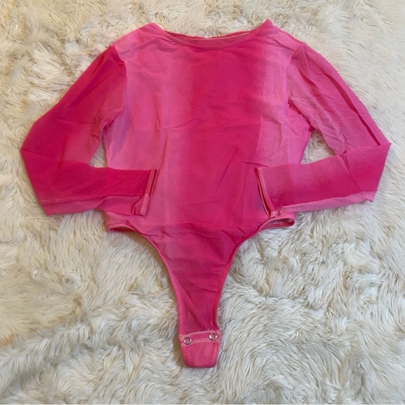 Cosabella | Tops | Y2k Vintage Cosabella Sheer Pink Ombr Long Sleeve ...